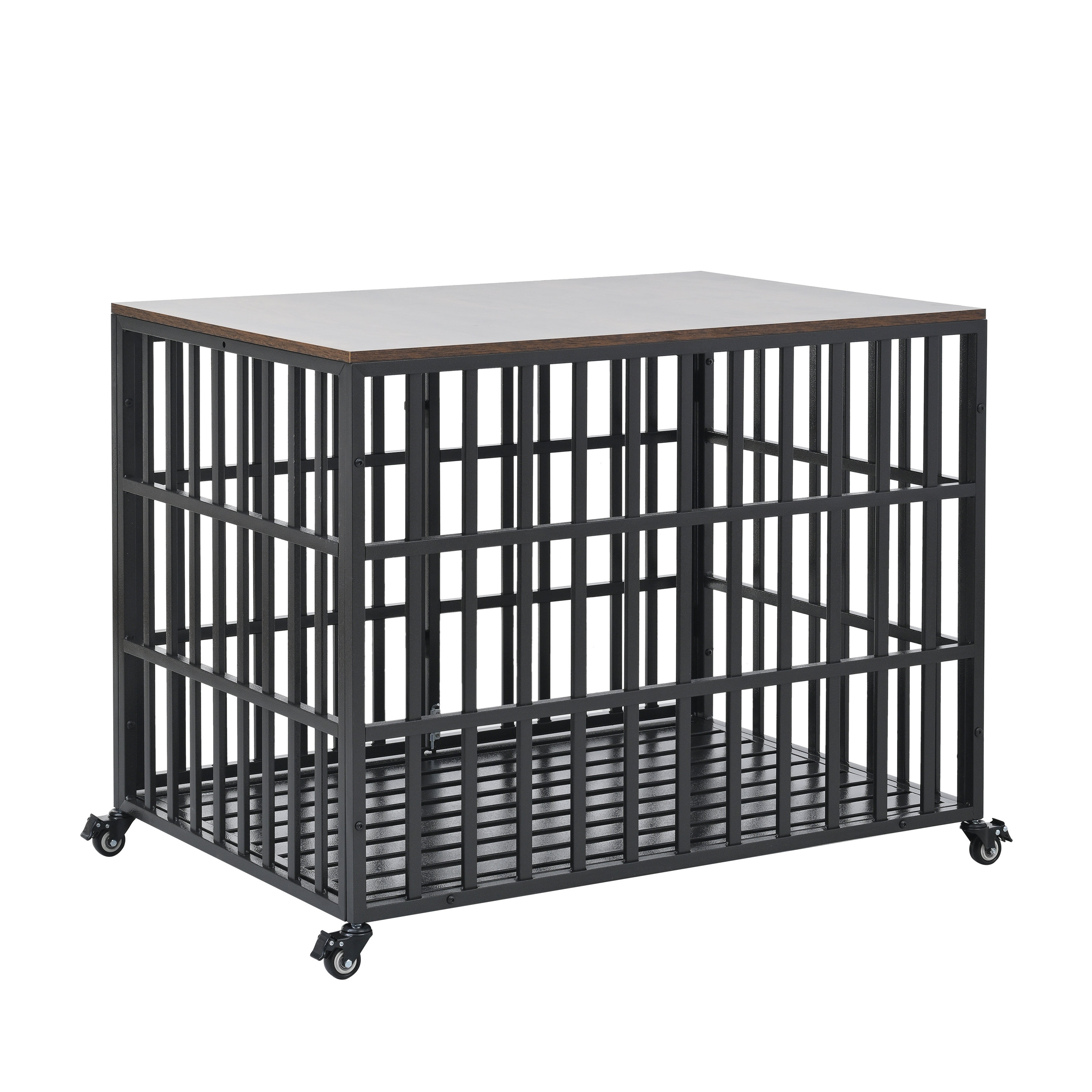 Tucker Murphy Pet™ 42" Heavy Duty Dog Crate For Large Medium Dogs, Furniture Style Cage With 4 ...
